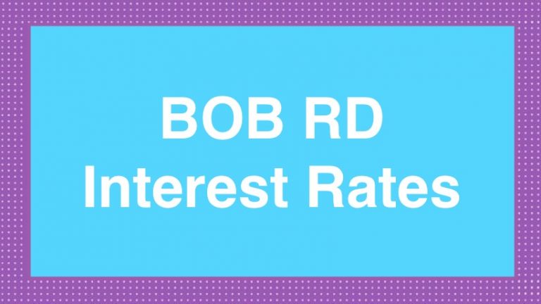 BOB RD Interest Rates 2025, Bank of Baroda Recurring Deposit