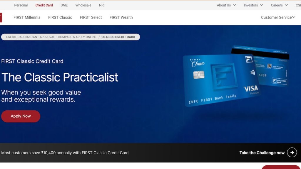 IDFC first classic credit card 2025: Welcome Gift, Features
