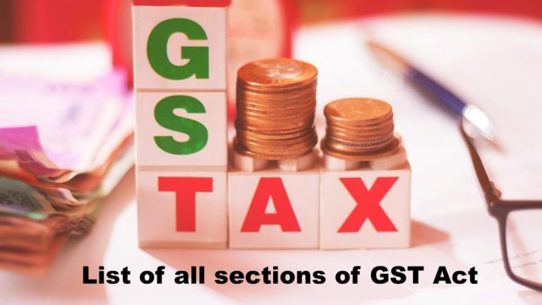 List of all sections of GST Act, GST Section List 2025 Analysis