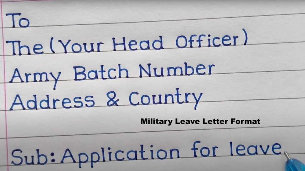Military Leave Letter Format, Military Leave Application doc